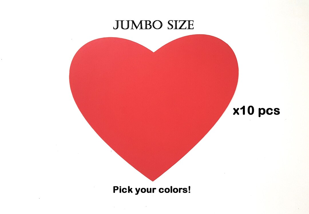 Jumbo Hearts, Jumbo Paper Hearts, Extra Large Cardstock Hearts ...