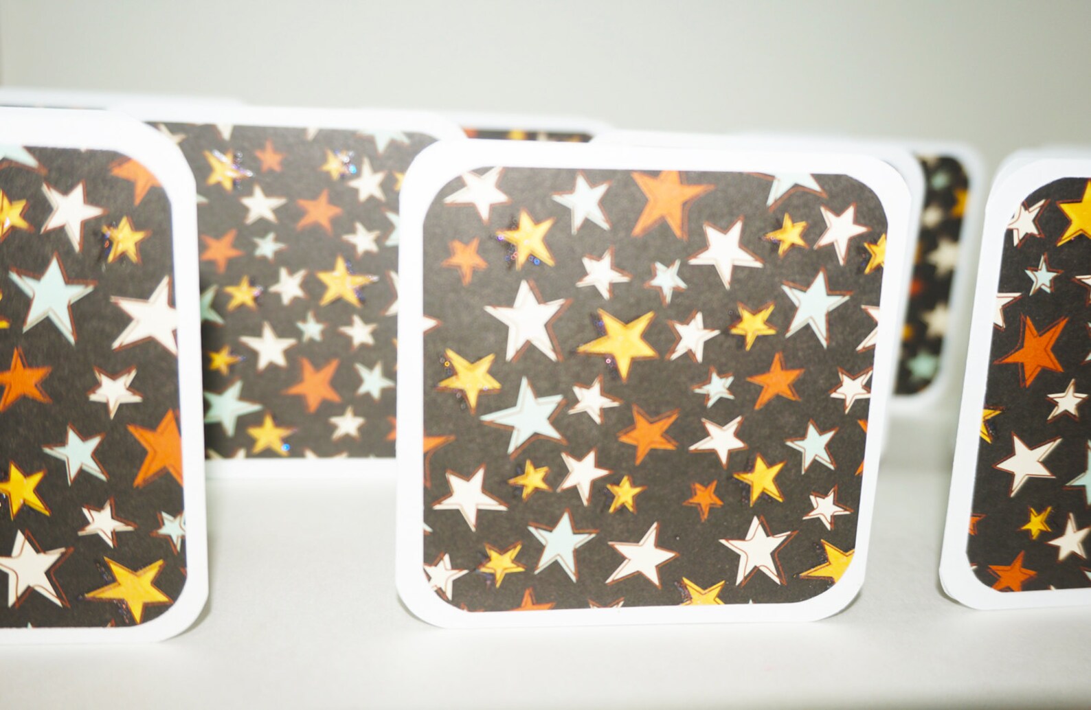 Blank Mini Cards Stars Card Starry Night Sky Cards Yellow | Etsy