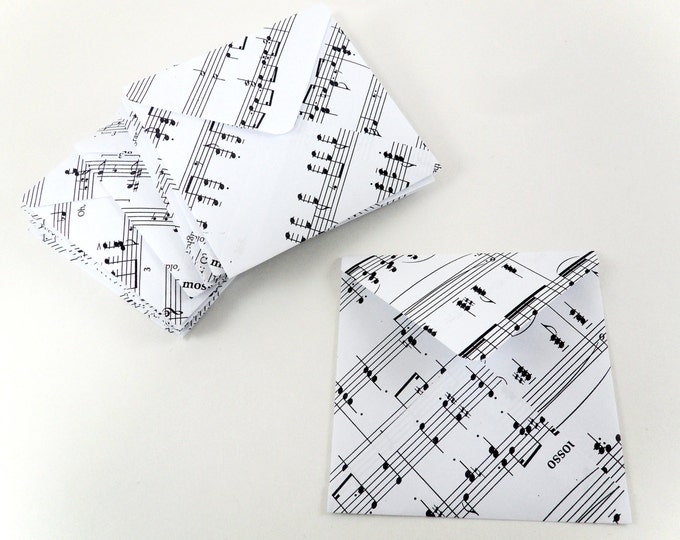 Musical Envelopes, Square Envelopes, Music Notes Envelopes, 3x3 ...