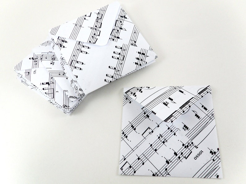 Musical Envelopes Square Envelopes Music Notes Envelopes | Etsy