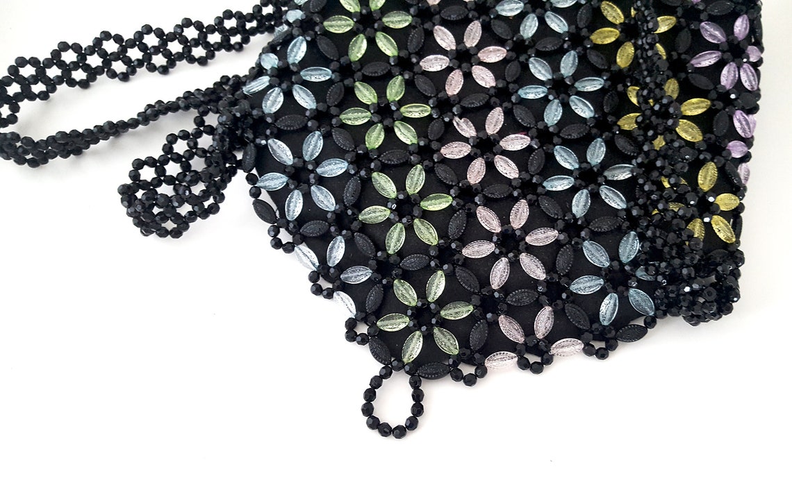 Beaded Shoulder Bag Beaded Purse Unique Shoulder Bag Floral - Etsy