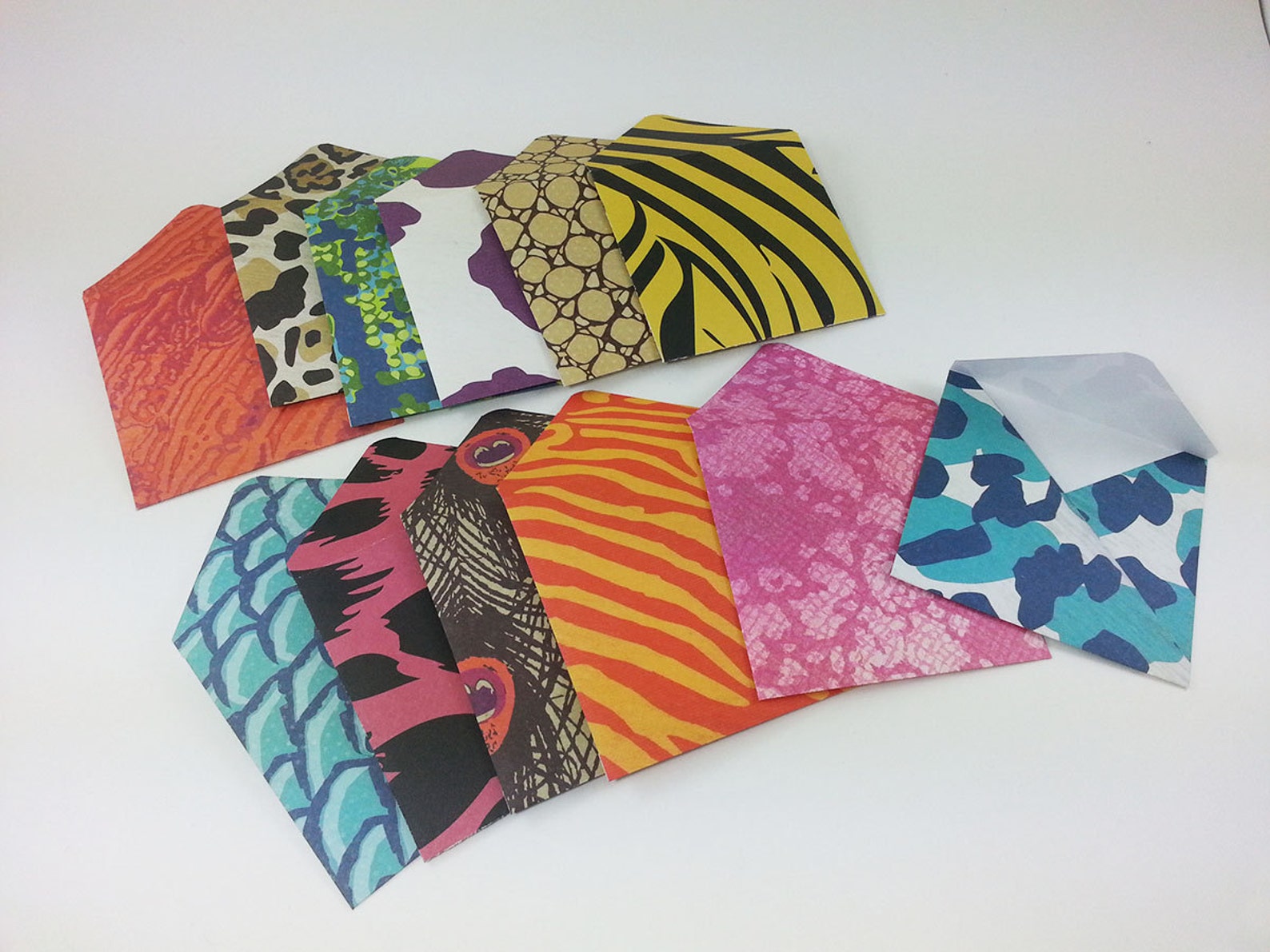 Square Note Envelopes Animal Print Safari Print - Etsy