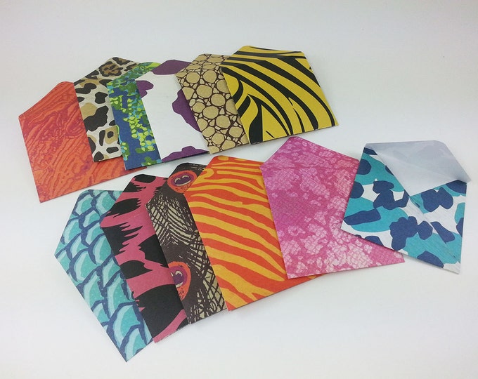 Square Note Envelopes Animal Print, Safari Print Envelopes,colorful ...