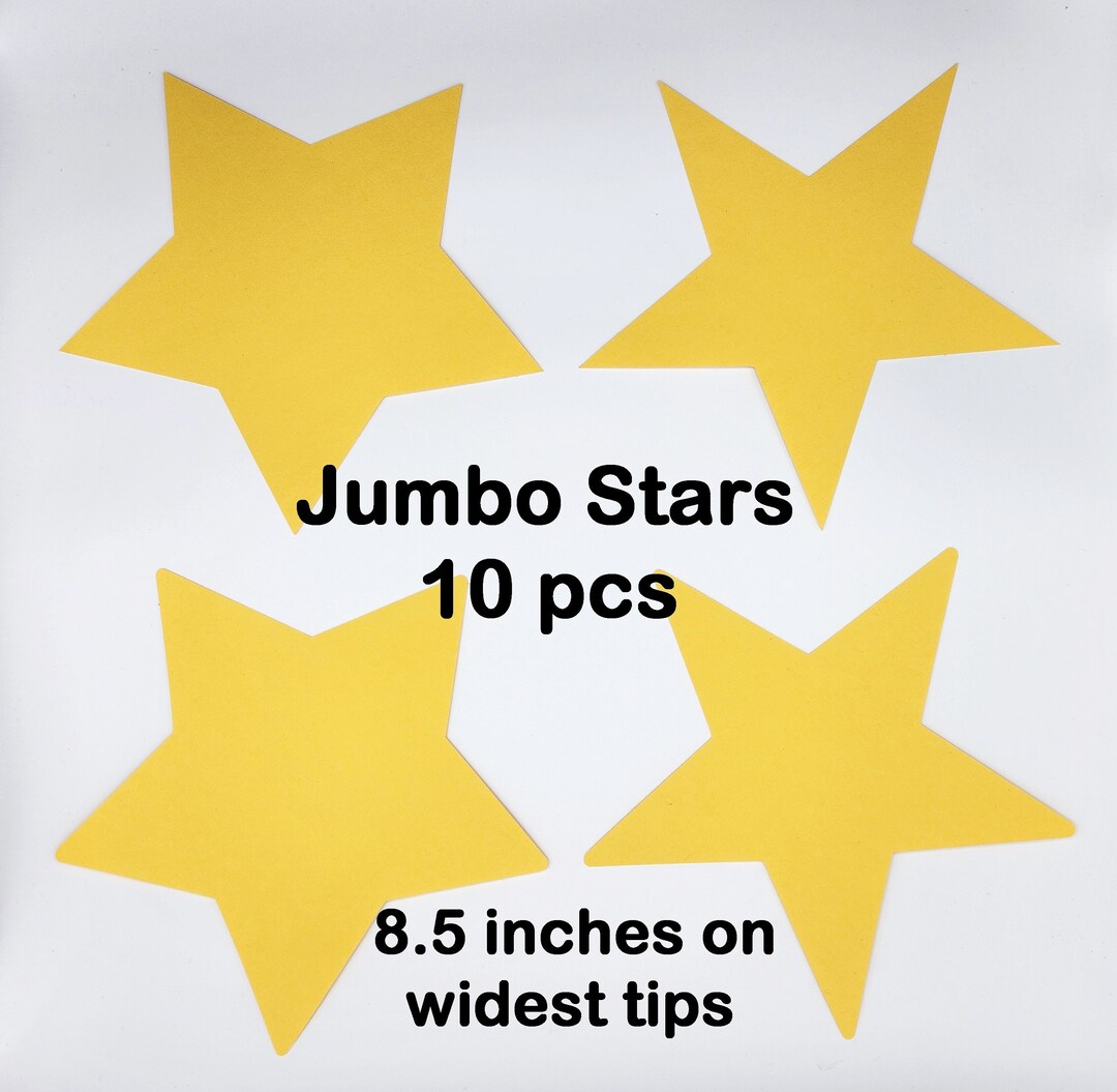 Stars Cut Outs, Jumbo Stars Die Cuts, Large Paper Stars, Giant Stars ...