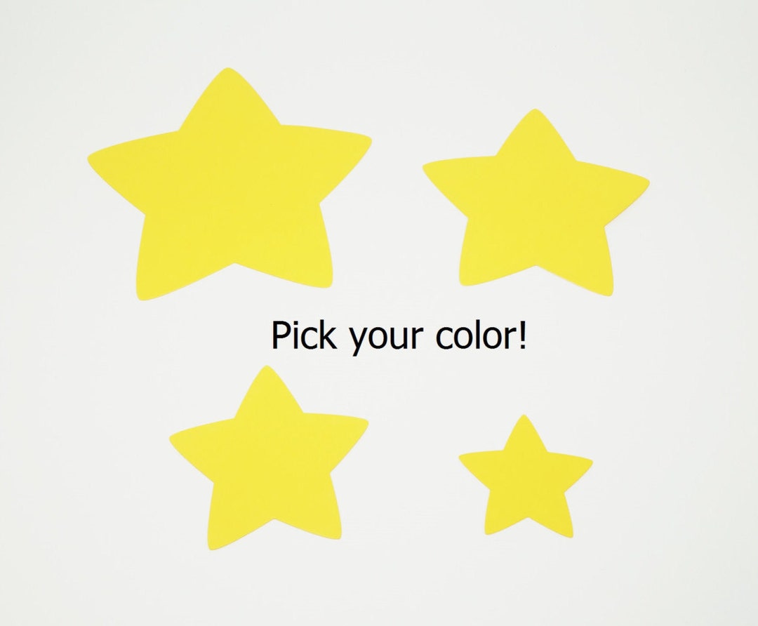 Die Cut Cardstock Stars With Rounded Corners, 30 Paper Embellishments ...