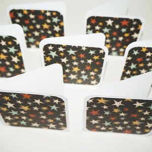 Blank Mini Cards, Stars Card, Starry Night Sky Cards, Yellow Stars ...