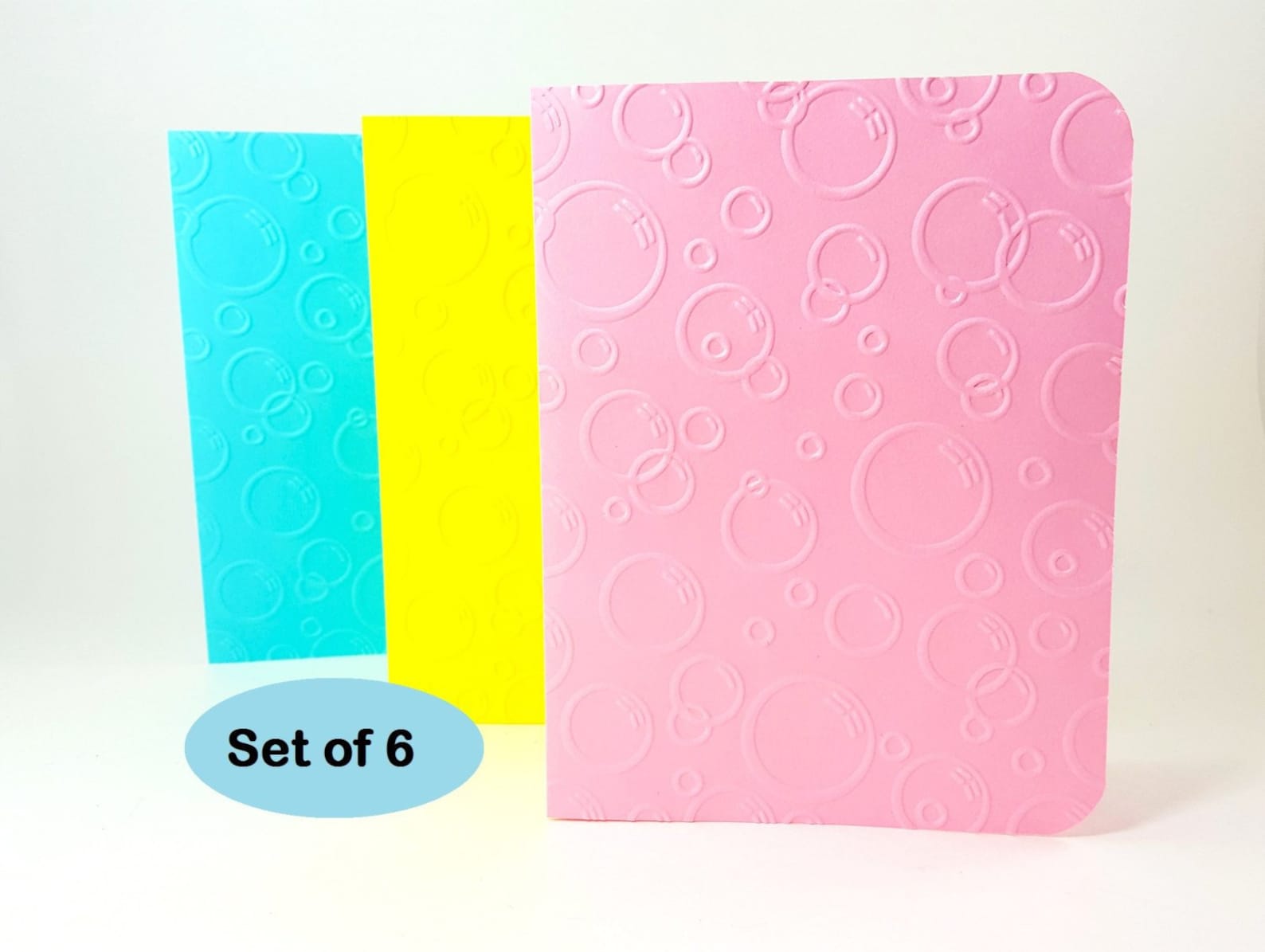 Bubbles Embossed Card Bubbles Card Blowing Bubbles Card | Etsy