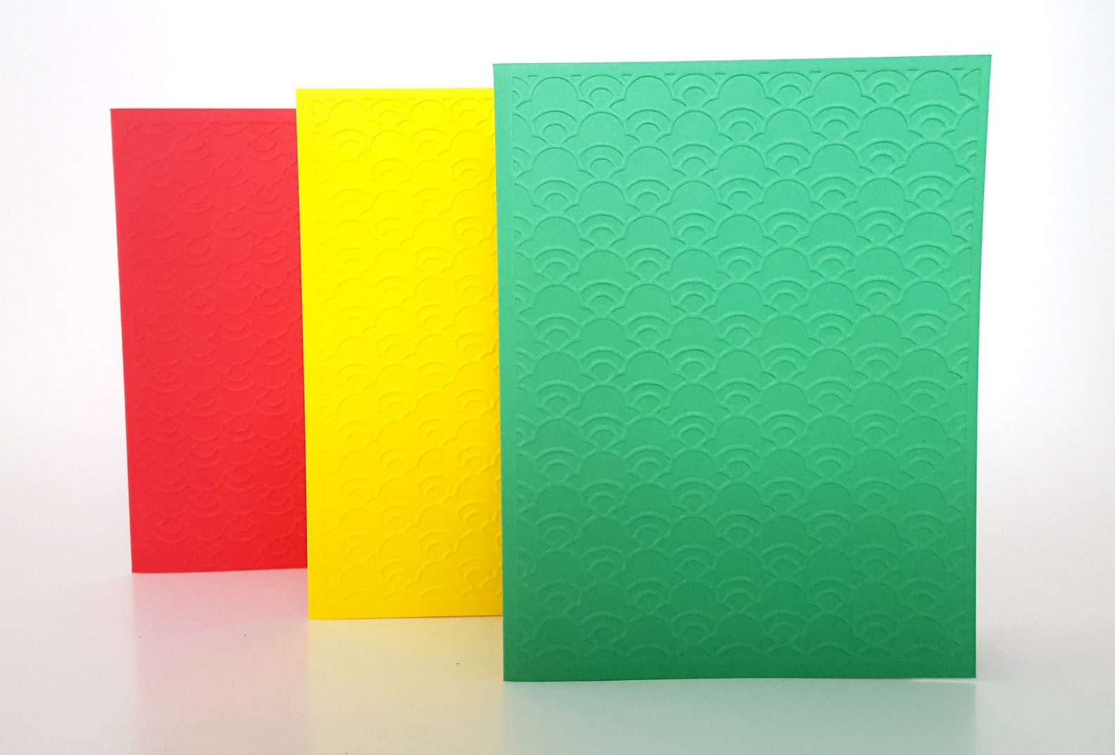 Scallop Cards, Embossed Scallop Cards, Asian Scallops Pattern, Scallops ...