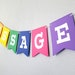 Rainbow Banner, Rainbow Colored Banner, Customizable Sign, Personalized ...