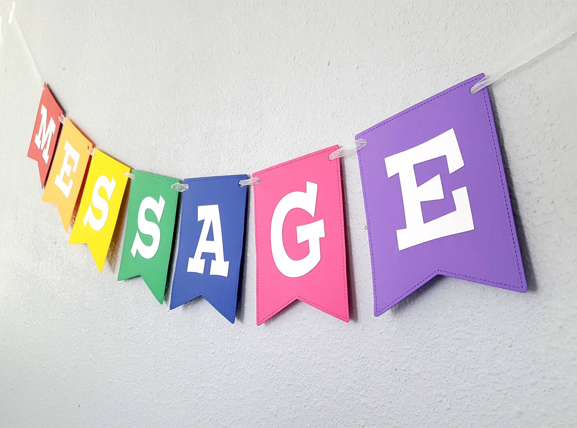 Rainbow Banner Rainbow Colored Banner Customizable Sign - Etsy