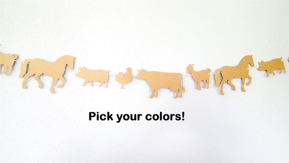 Farm Animals Banner Farm Banner Livestock Banner Farm Party | Etsy