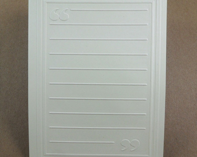 Wedding Note Card, Shower Note Card, Wedding Messages, Embossed Quote ...