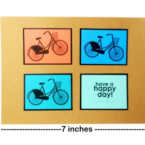 Bicycle Card, Bike Card, Have a Happy Day, Happy Bicycle Card, Cyclist ...