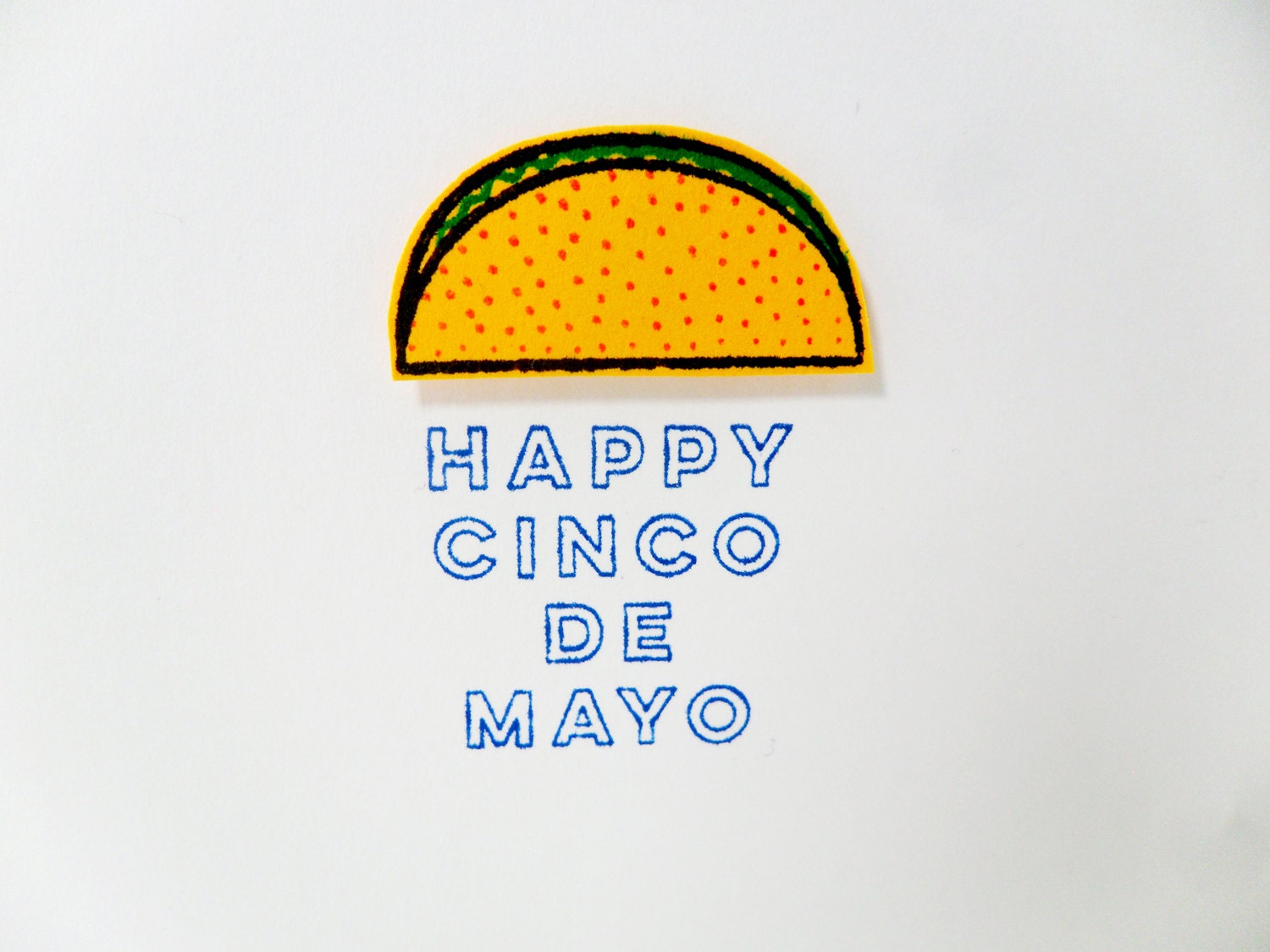 Cinco De Mayo Card, Taco Card, Mexican Taco Card, 5 De Mayo Card, Happy ...