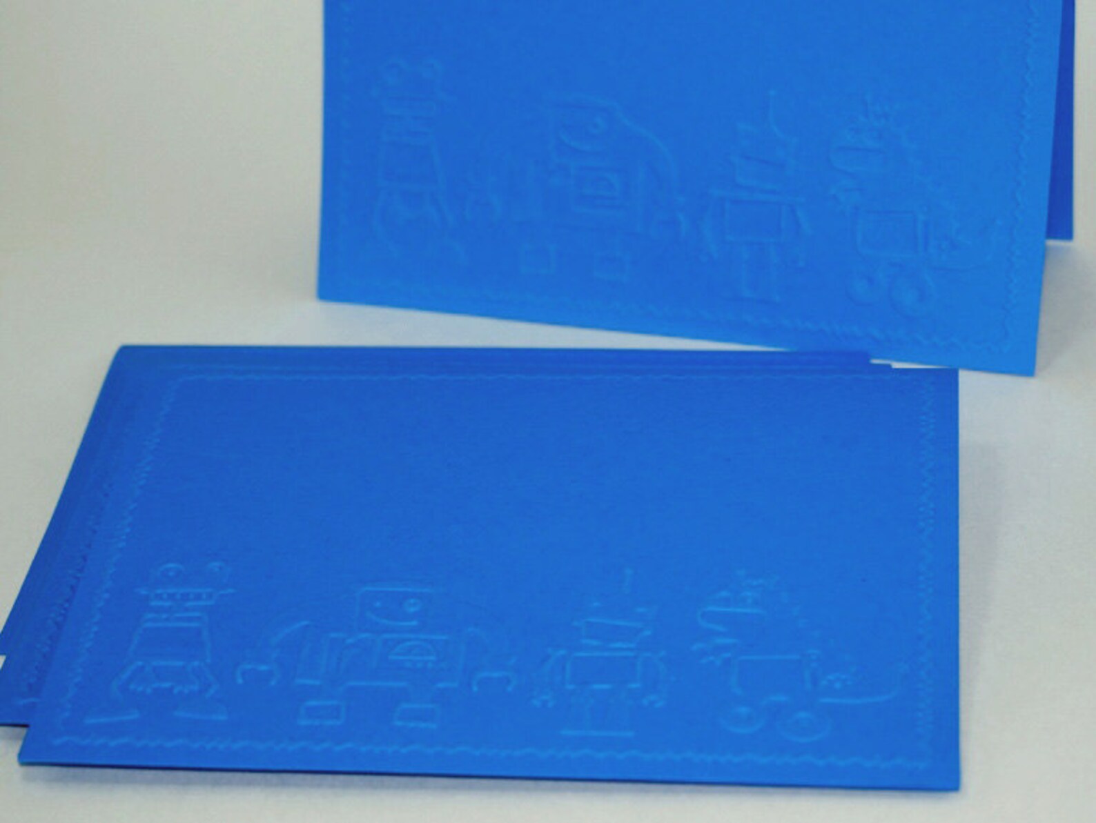 Robot Cards Embossed Robot Cards Robot Blank Cards Boy | Etsy