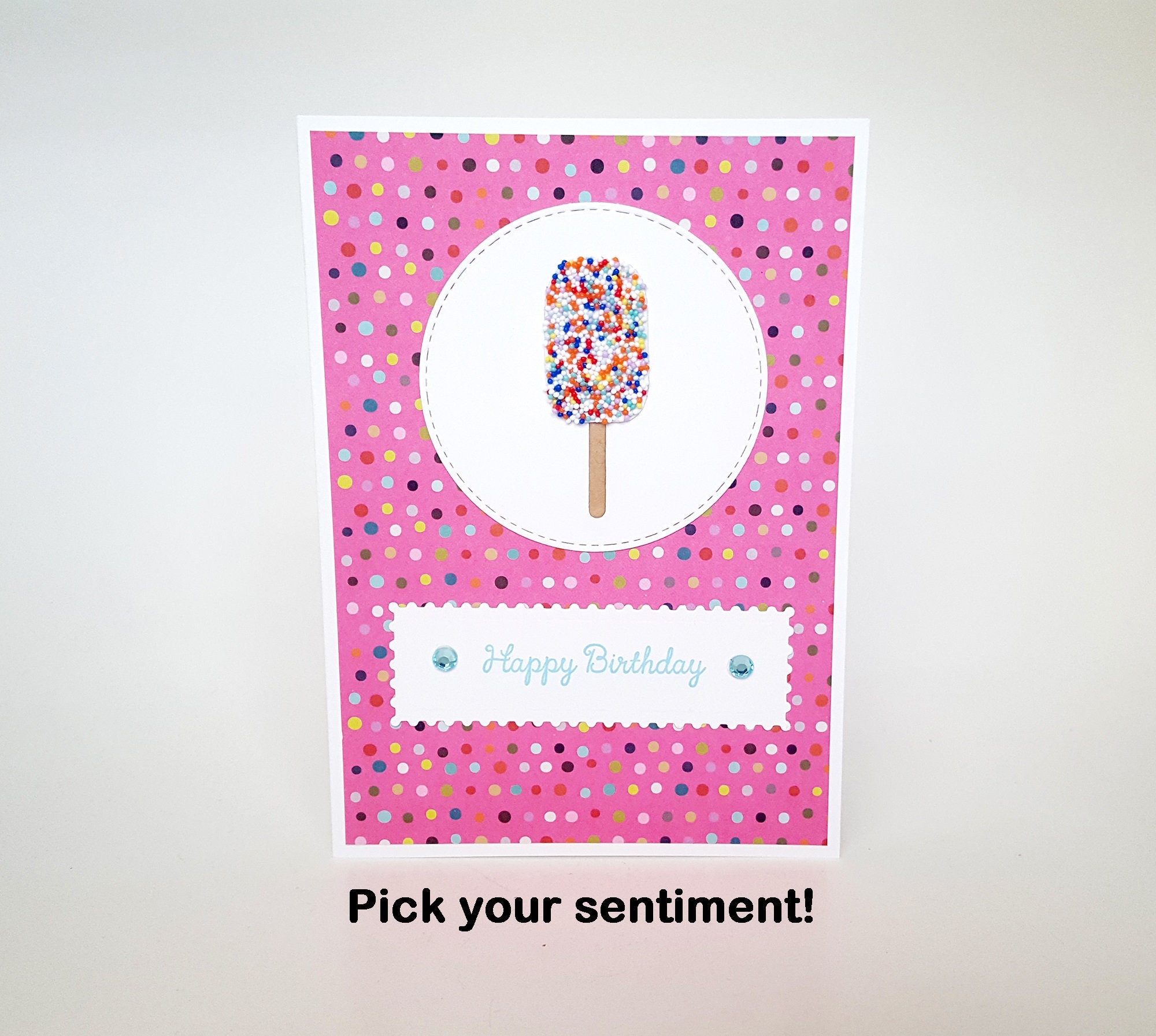 Ice Pop Card Cold Treat Card Ice Pop Birthday Card Summer - Etsy