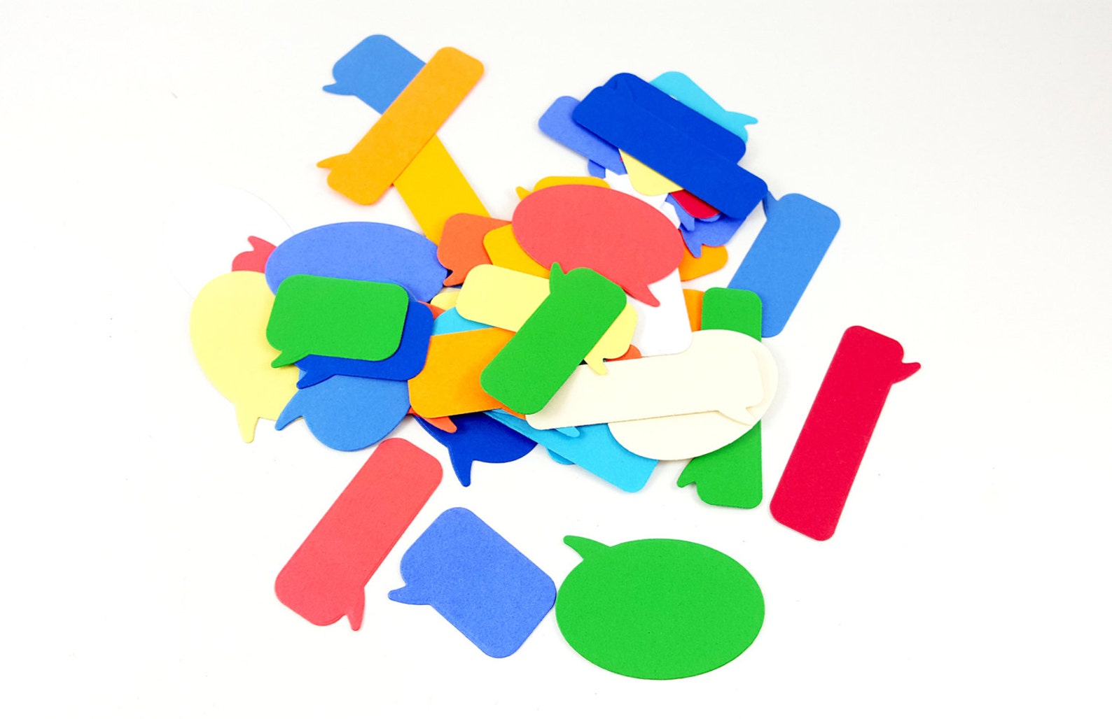 Speech Bubbles Die Cut, Speech Bubbles Cut Outs, Word Bubbles, Cartoon ...