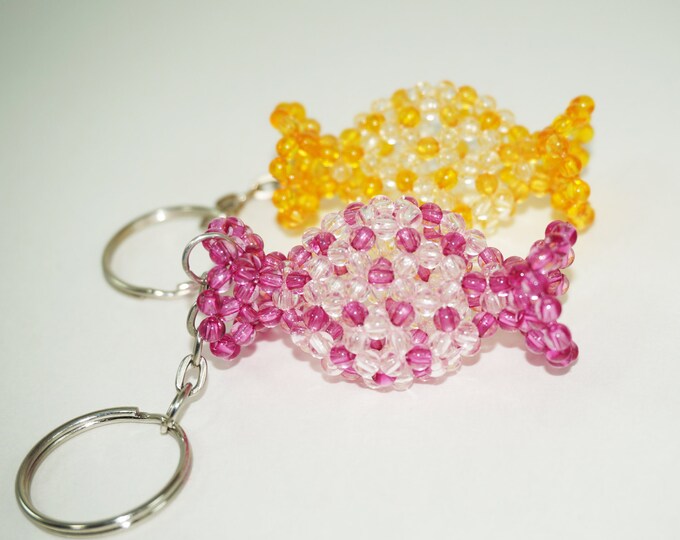 Beaded Candy Keychain, Sweet Keychain, Beaded Keychain Candy, Sweet ...