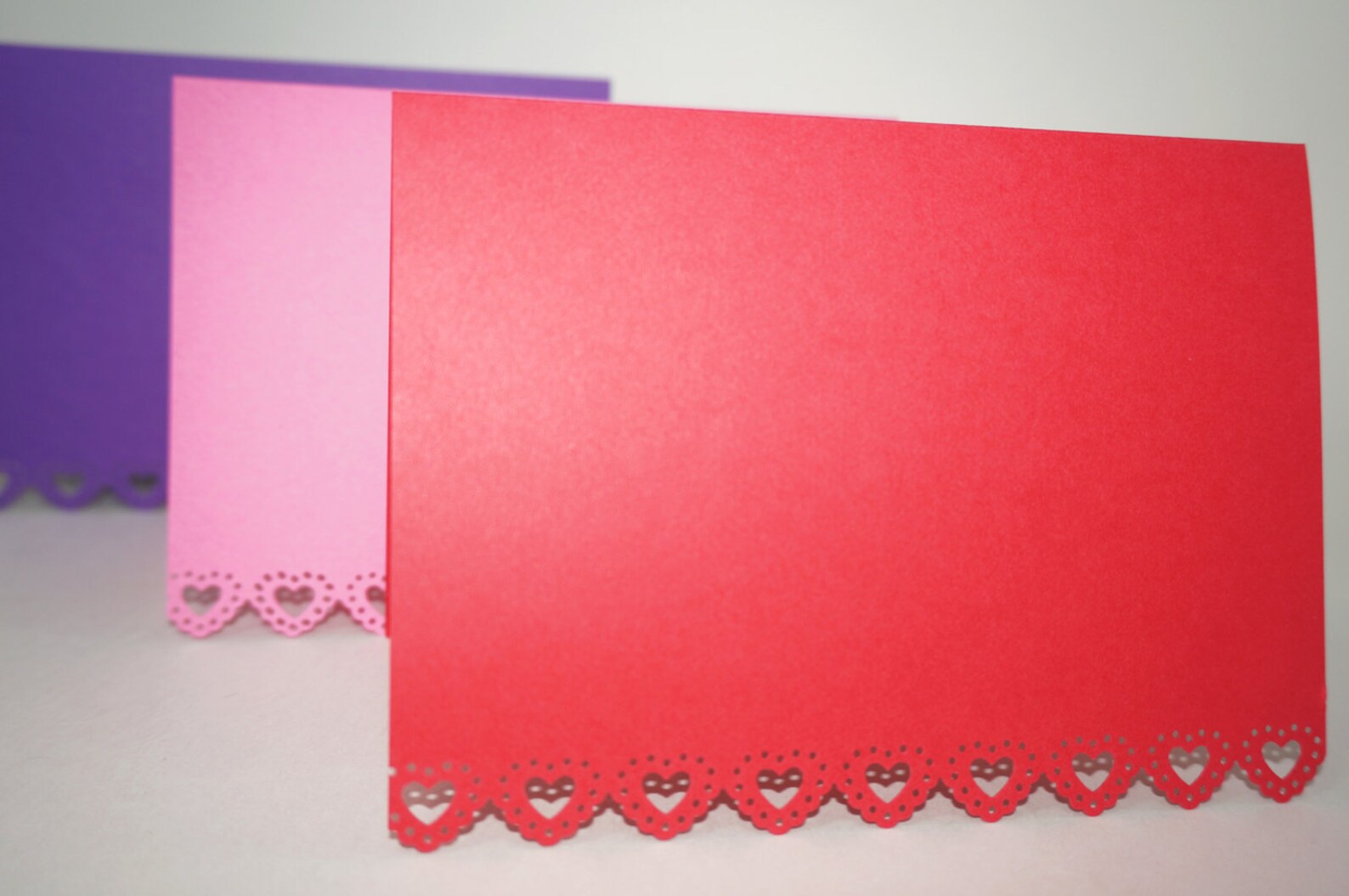 Heart Cards Blank Cards Heart Heart Edges Card Valentine | Etsy