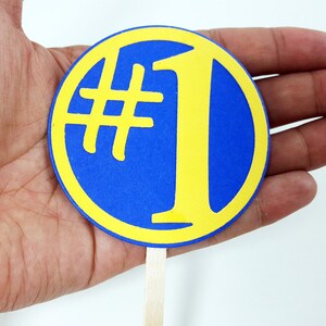 Number One Cupcake Topper, Victory Party Cupcake Topper, Championship ...
