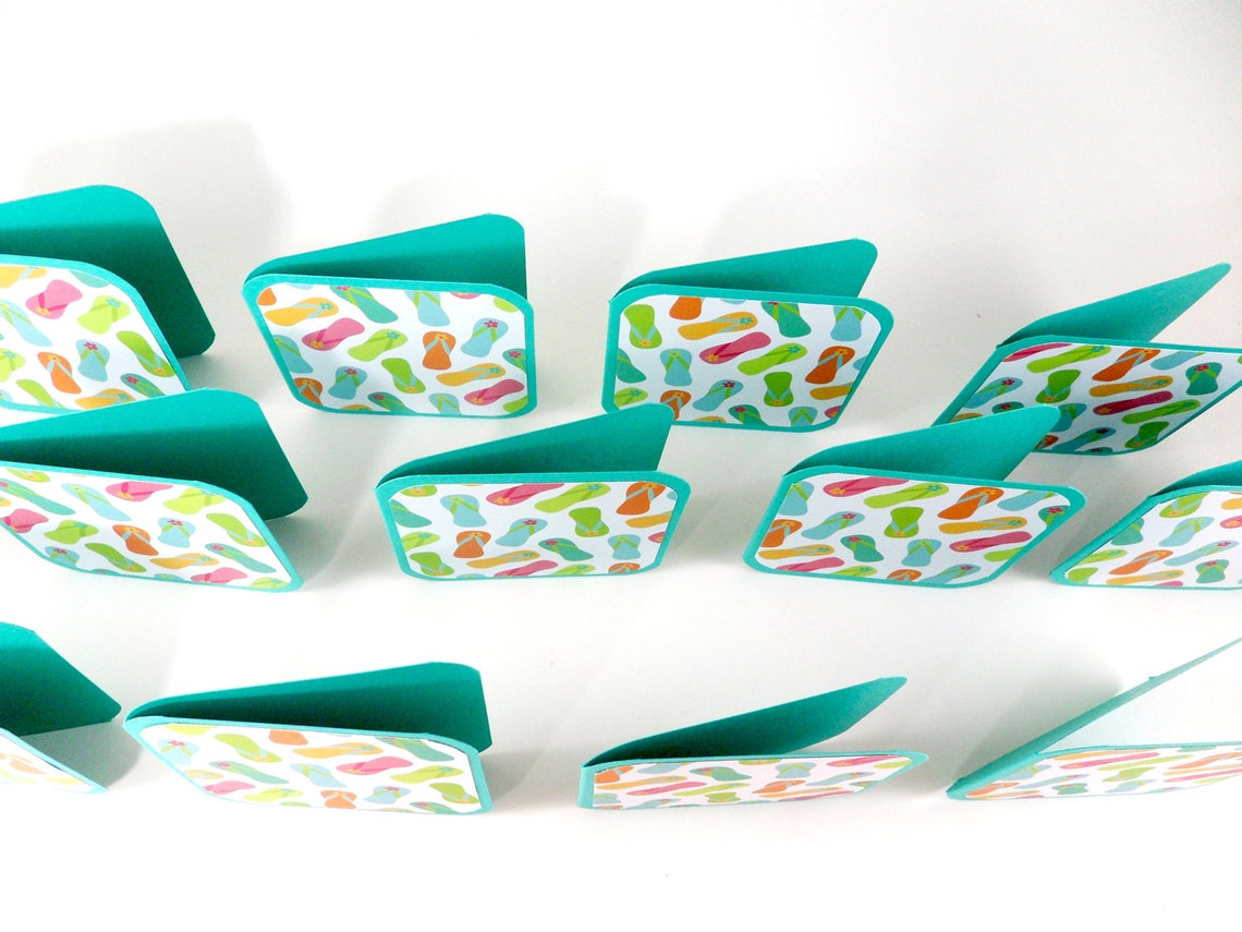 Blank Mini Cards Flip Flop Mini Cards Summer Cards 3x3 - Etsy