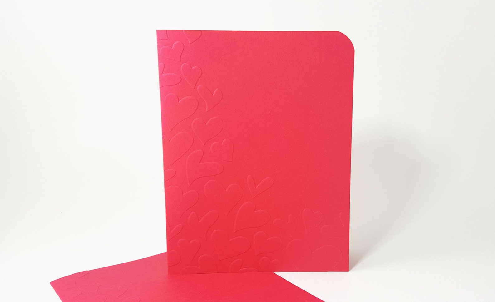 Heart Embossed Cards Embossed Hearts Card Set Heart Borders - Etsy