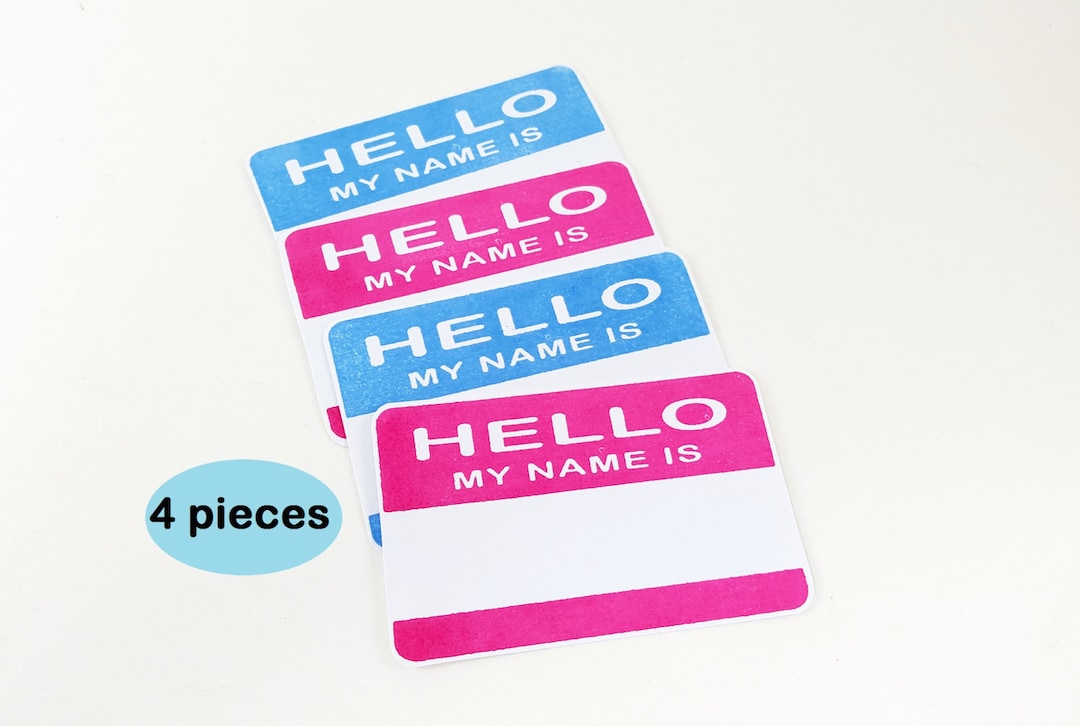 Hello My Name is Baby Announcement Stickers, Gender Reveal, Photo Prop ...
