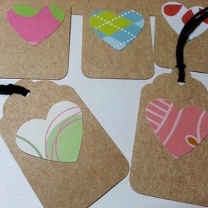 Tags With Hearts, Kraft Heart Tags, Cute Heart Tags, Heart Gift Tags ...