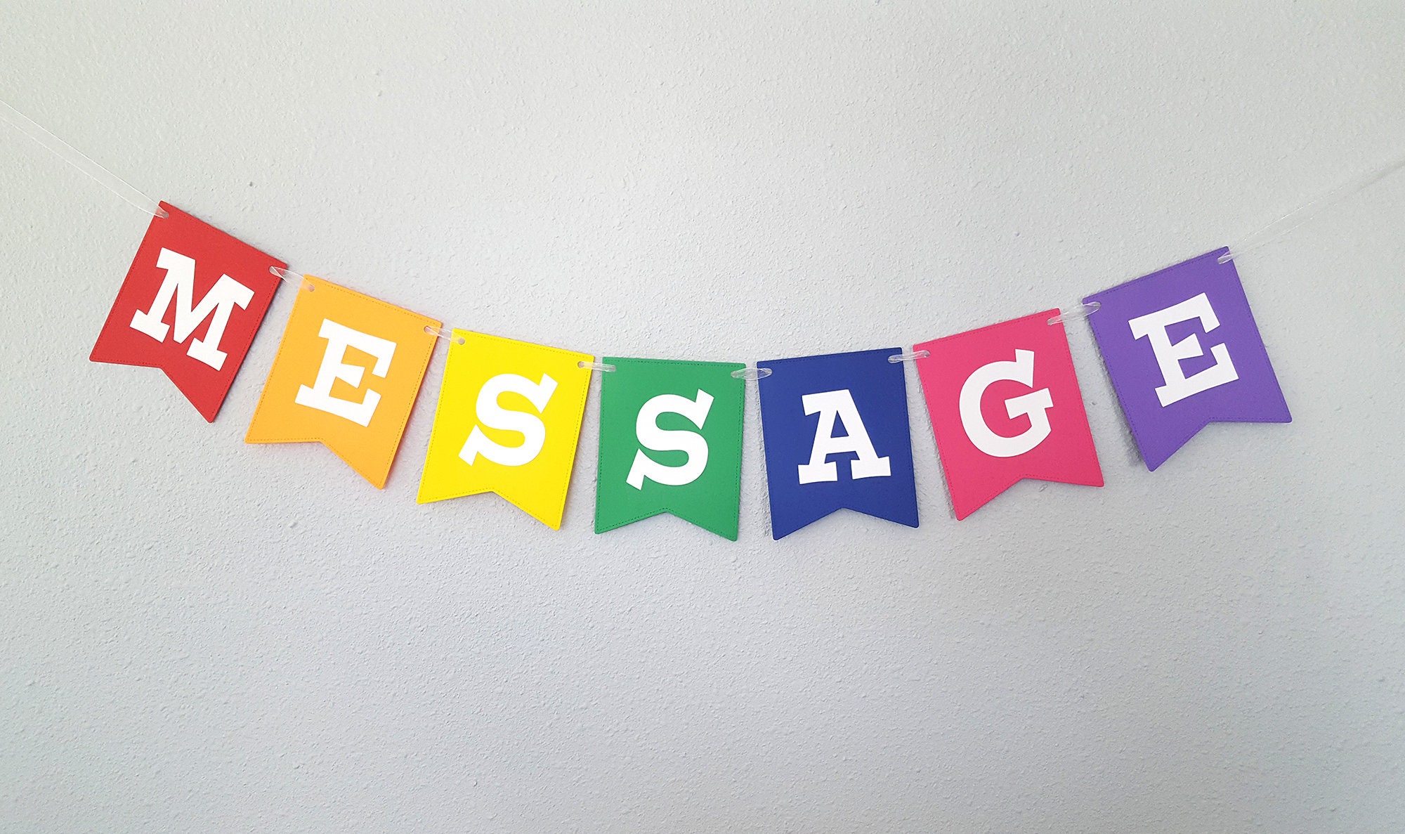 Rainbow Banner Rainbow Colored Banner Customizable Sign - Etsy