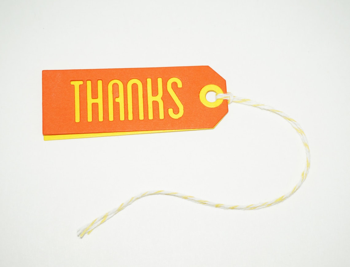 Thank You Tags Thanks Tags Thanksgiving Tag Double Tag - Etsy