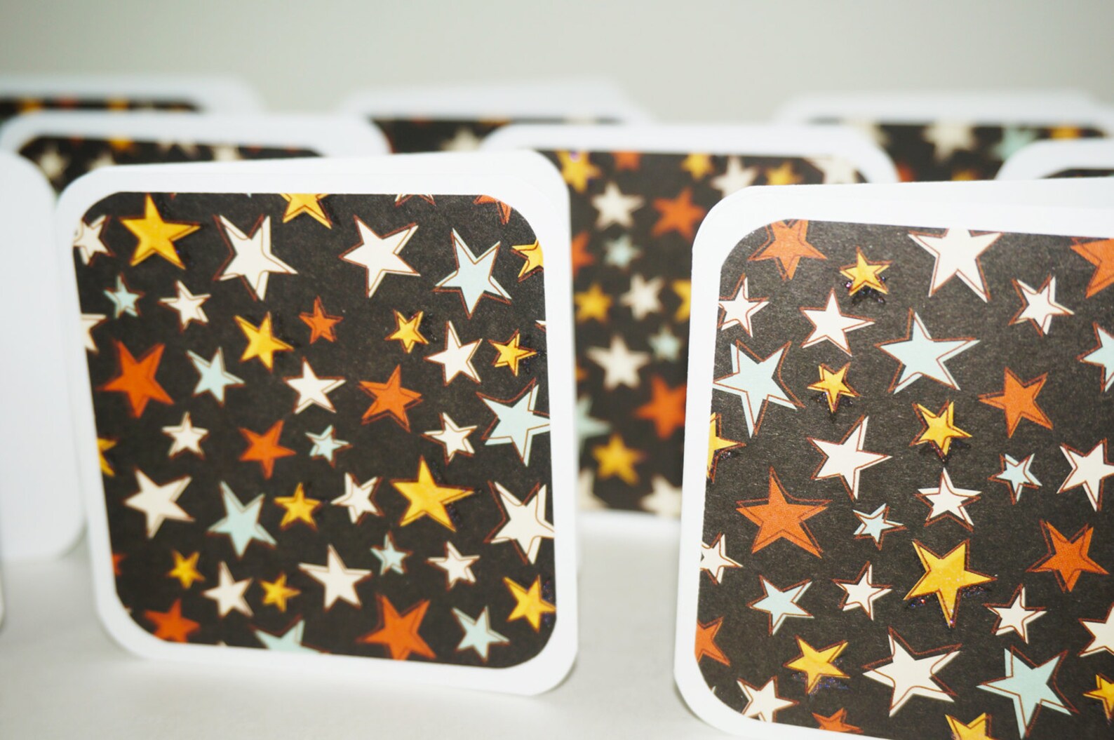 Blank Mini Cards Stars Card Starry Night Sky Cards Yellow | Etsy