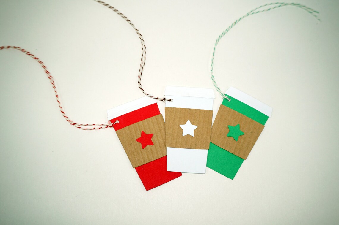 Coffee Cup Tags Christmas Tags Hot Cocoa Tags Hot Chocolate | Etsy