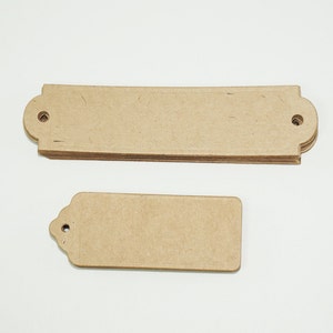 Kraft Tags, Long Tags, Rectangle Tags, Label Tags, Cardstock Tags, 4 ...