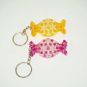 Beaded Candy Keychain, Sweet Keychain, Beaded Keychain Candy, Sweet ...