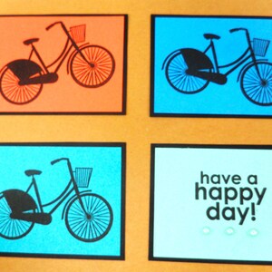 Bicycle Card, Bike Card, Have a Happy Day, Happy Bicycle Card, Cyclist ...