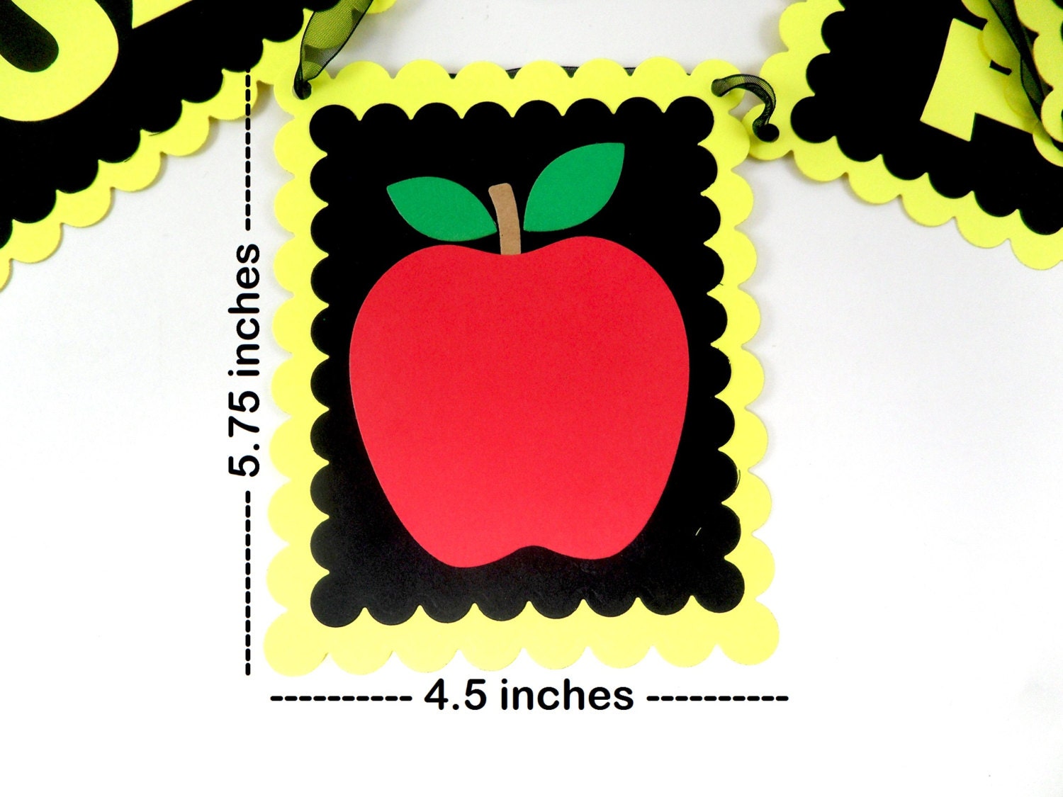 Teacher Banner Scallop Banner Scalloped Banner Teacher Name - Etsy