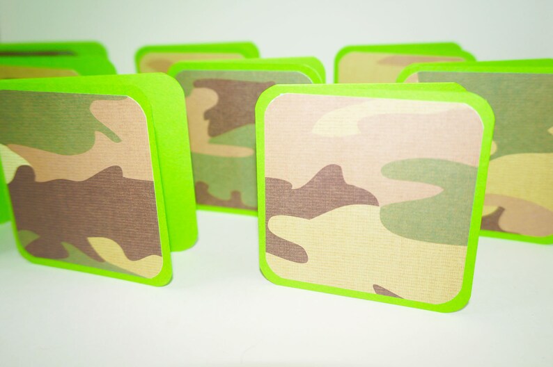 Camo Card 3x3 Card Military Navy Card Camouflage Card - Etsy