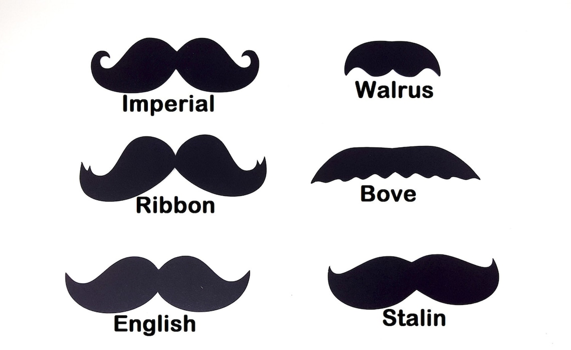 Mustache Cut Outs Mustache Die Cuts Moustache Party Prop - Etsy