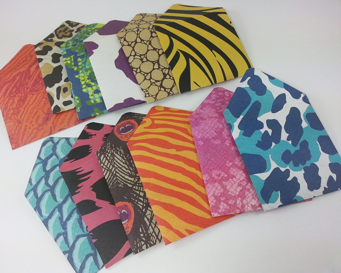 Square Note Envelopes Animal Print Safari Print - Etsy