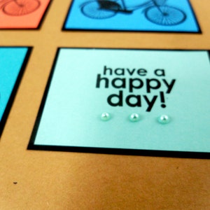 Bicycle Card, Bike Card, Have a Happy Day, Happy Bicycle Card, Cyclist ...