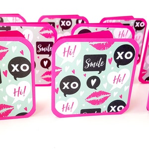 Kiss Mark Cards Mini Cards Kiss Mini Cards Lips Card Set - Etsy