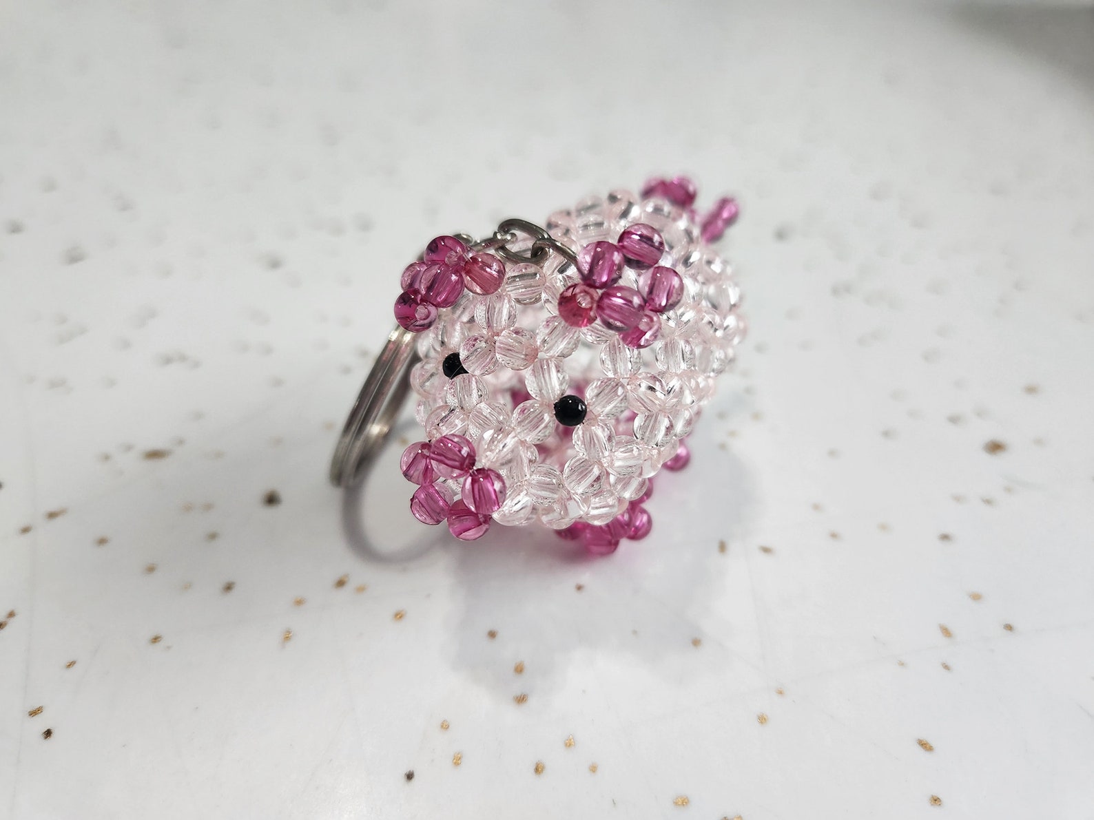 Beaded Pig, Pig Keychain, Beaded Pig Keychain, Pink Pig, Cute Piggy ...