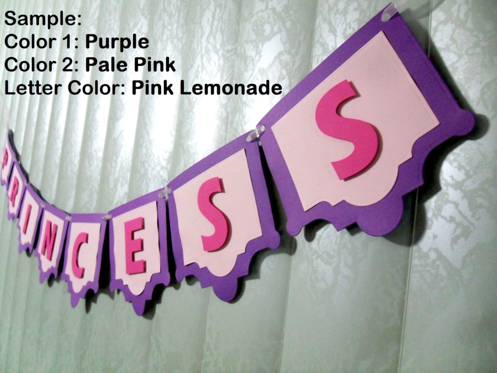 Girl Name Banner Princess Banner Name Banner Cardstock - Etsy