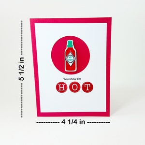 Hot Sauce Card, Hot Stuff Card, You Know I'm Hot Card, Hot Girlfriend ...