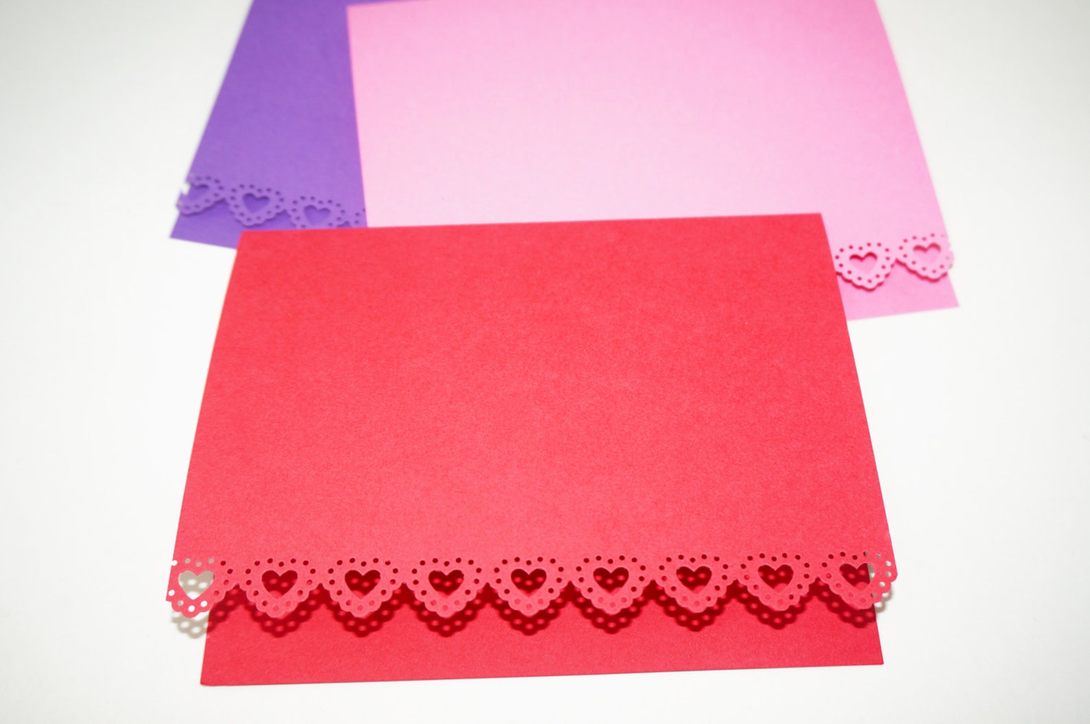 Heart Cards Blank Cards Heart Heart Edges Card Valentine | Etsy