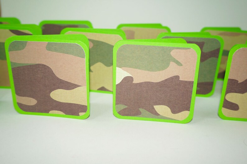 Camo Card 3x3 Card Military Navy Card Camouflage Card - Etsy