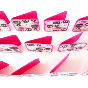 Kiss Mark Cards Mini Cards Kiss Mini Cards Lips Card Set - Etsy