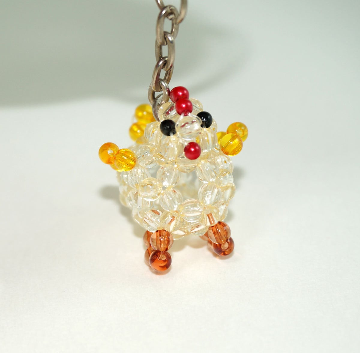 Beaded Chicken Keychain, Beaded Hen, Easter Hen, Cute Bead Chickens ...