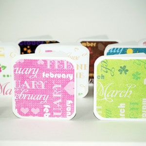 Mini Cards, 12 Months Blank Mini Cards, Mini Cards With Envelopes ...