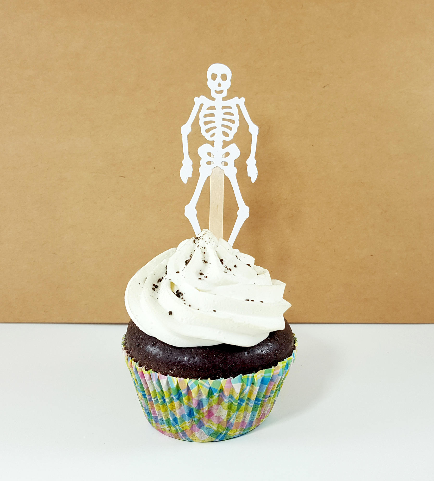 Skeleton Cupcake Topper, Halloween Cupcake Topper, Skull Cake Topper ...